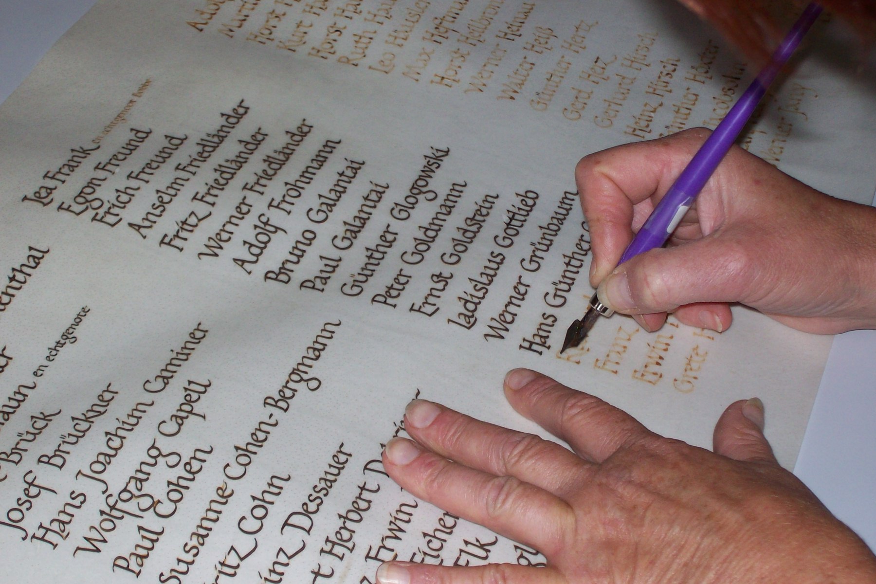 Roll of names – Werkdorp Wieringermeer